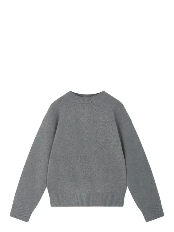 JIL SANDER Ribbed Crew Neck Sweater With Long Sleeves - Gray