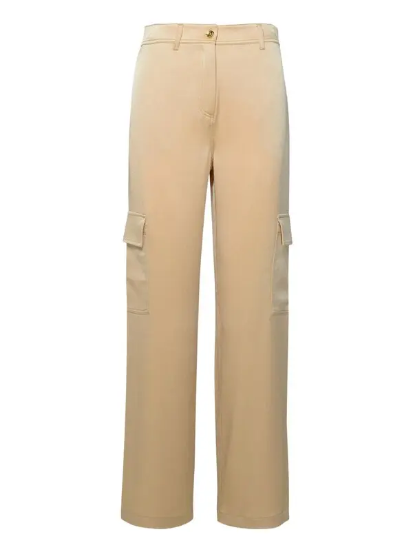 Michael Kors Satin Cargo Trousers - Nude