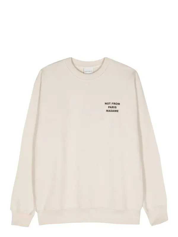 Drole De Monsieur Long Sleeve Sweatshirt - White