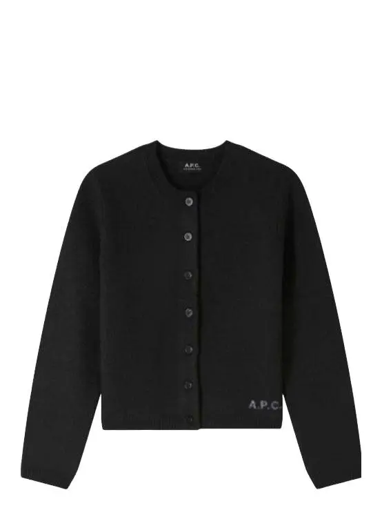 A.p.c. Mila Button-up Knitted Cardigan - Black