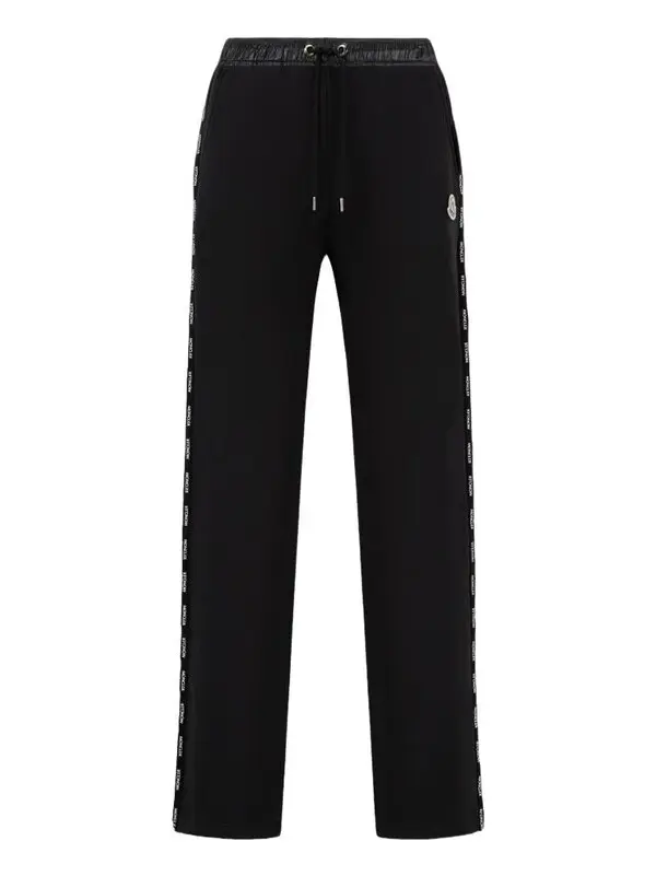 Moncler Logo Trim Drawstring Track Pants - Black