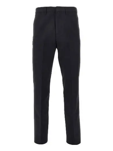 Emporio Armani Pleated Detailed Straight Leg Pants - Blue