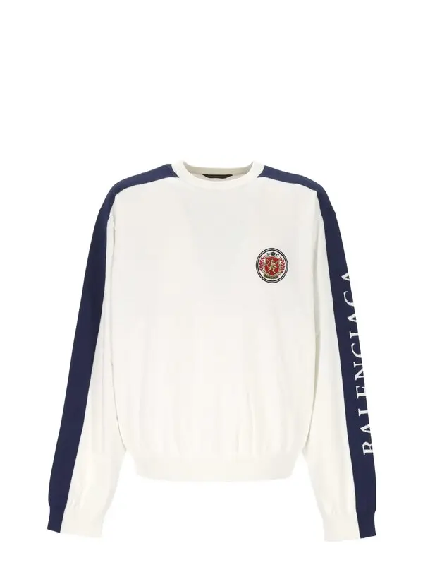 Balenciaga Side Striped Crewneck Sweatshirt - White