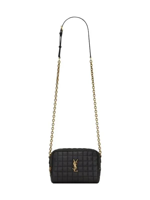 Saint Laurent Cassandre Matelassé Carré Camera Bag - Black