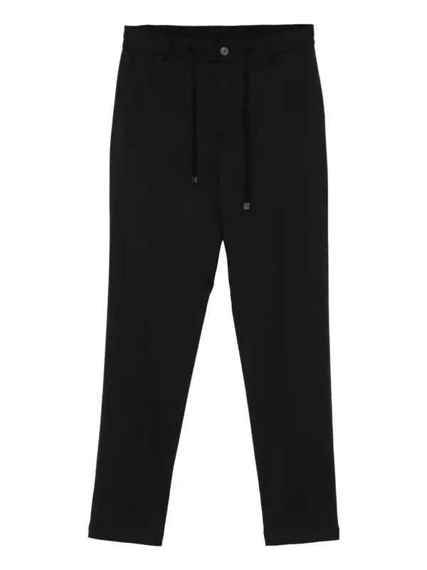 Peserico Drawstring Waist Trousers - Black