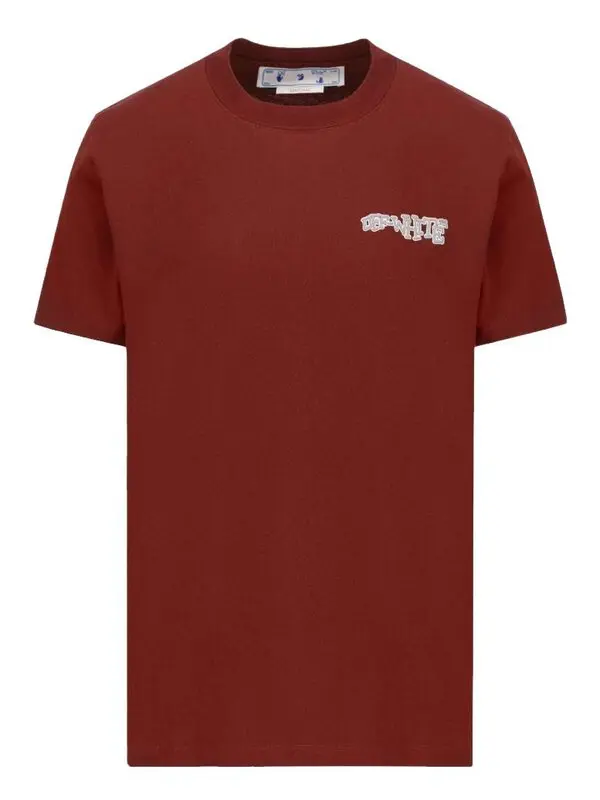 Off-White Logo Print Short-sleeve T-shirt - Red