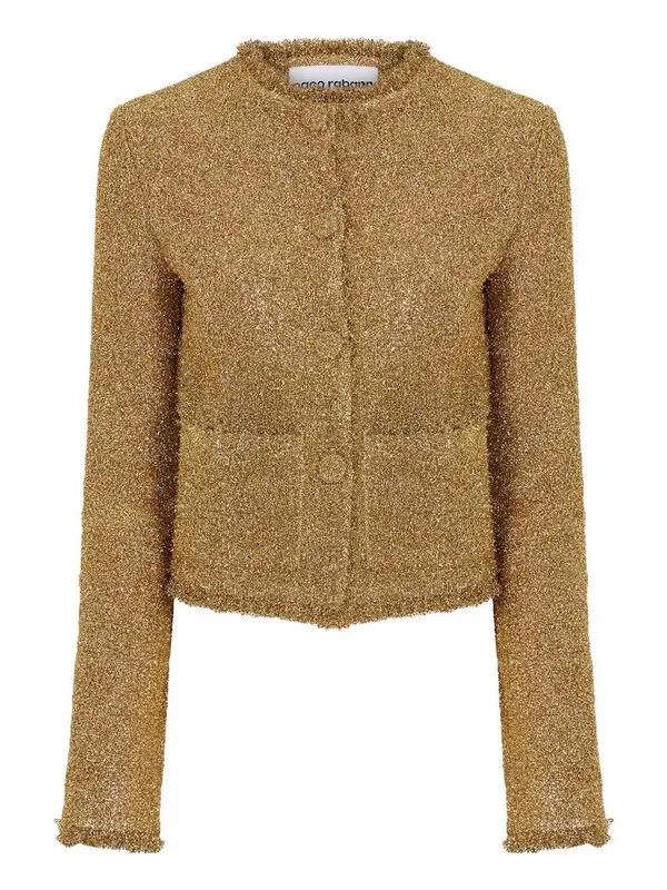 Rabanne Glitter Button-up Cardigan - Brown