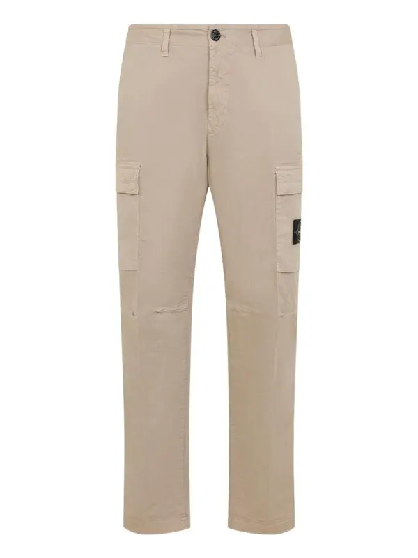Stone Island Tapered Cargo Trousers - Nude