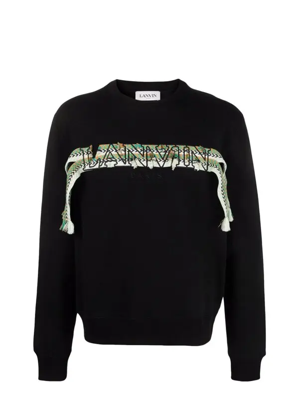LANVIN Embroidered Logo Sweatshirt - Black