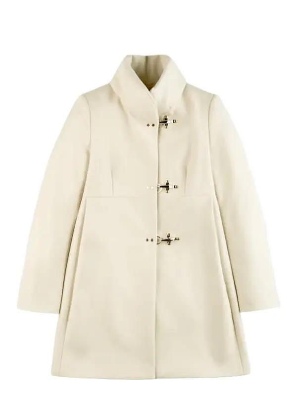 FAY Virginia Hook-closure Coat - Nude
