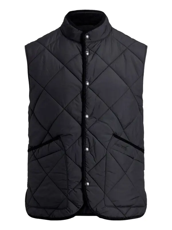 Polo Ralph Lauren Quilted Vest With Iconic Pony Motif - Black