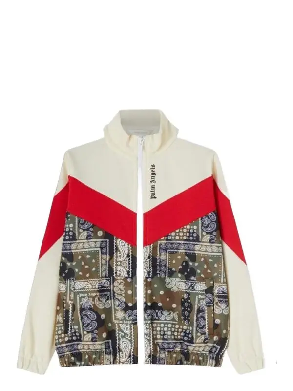 Palm Angels Camouflage-print Zip-up Jacket - White