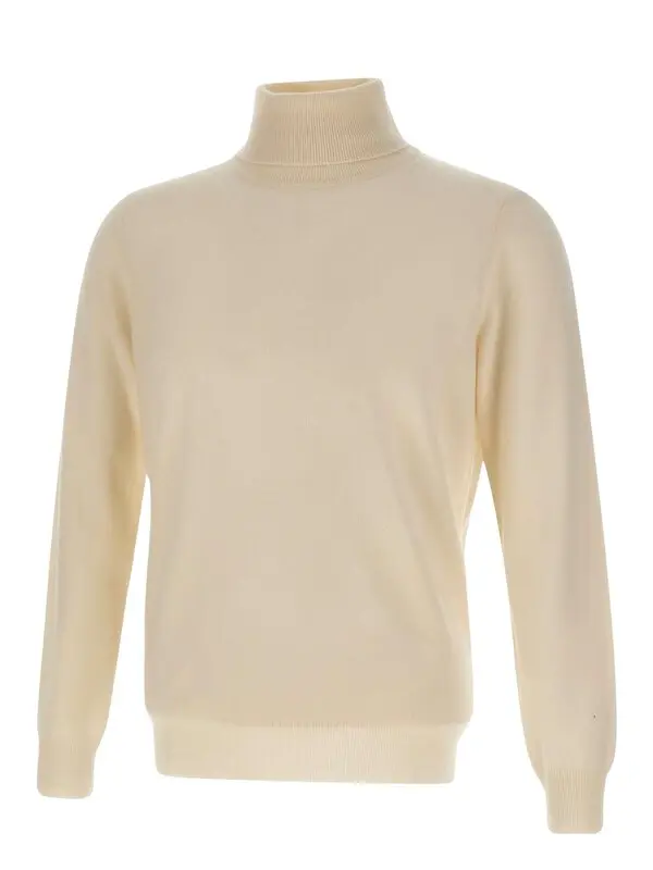 KANGRA Ribbed Turtleneck Sweater - Cream