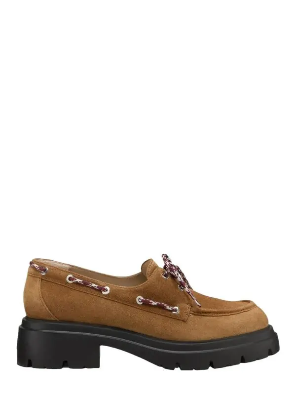 STUART WEITZMAN Hudson Moccasin With Platform Block Heel - Brown