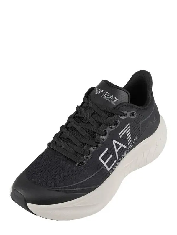 EA7 Round Toe Low-top Sneakers - Black