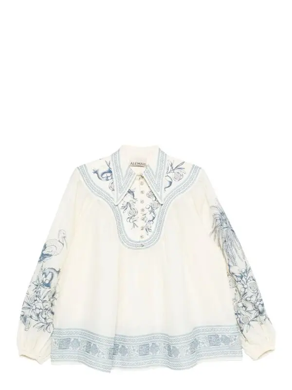 ALEMAIS Villa Romantica Blouse - White