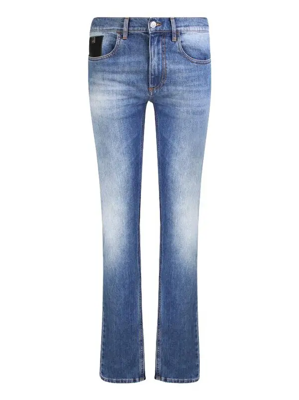 1017 Alyx 9sm Straight Leg Jeans With Signature Lighter Detail - Blue