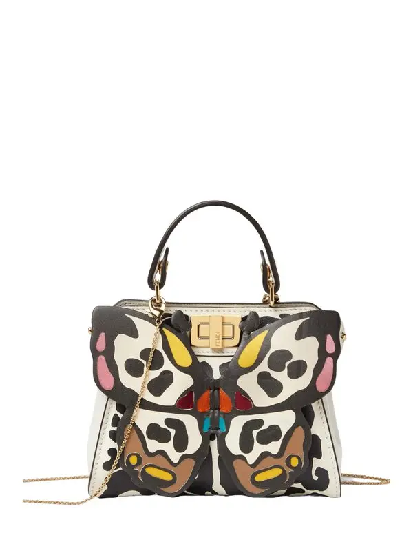 Fendi Nano Peekaboo Chain-strap Tote Bag - Multicolor