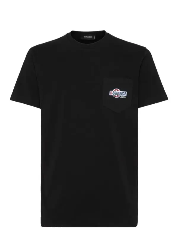 Dsquared2 Logo Printed Crewneck T-shirt - Black