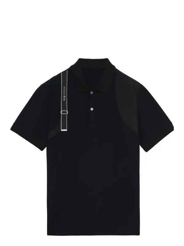 Alexander McQueen Harness Polo Shirt - Black