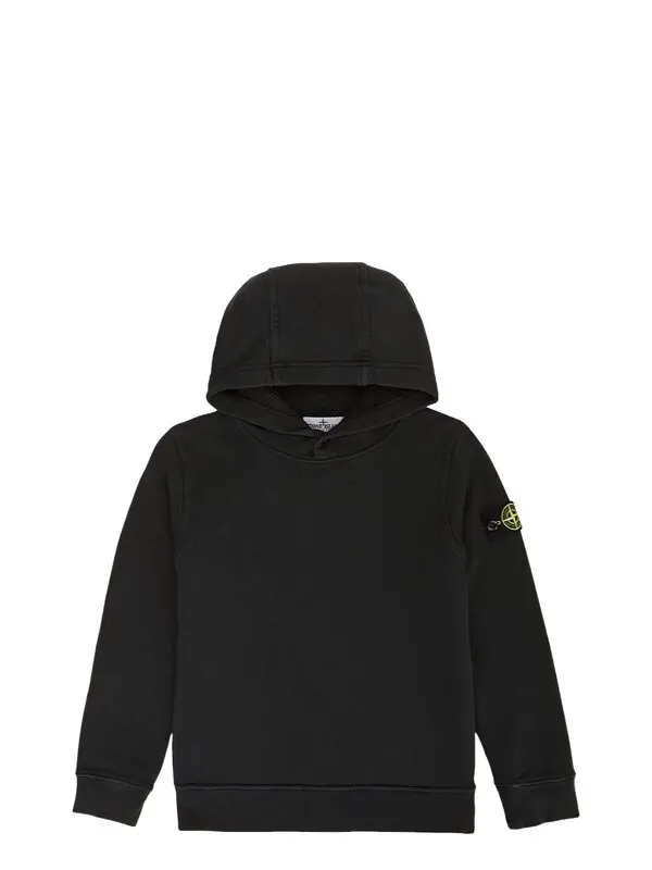 Stone Island Long Sleeve Hoodie - Black