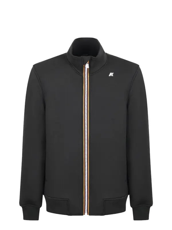 K-WAY Neoprene Zip Sweatshirt - Black