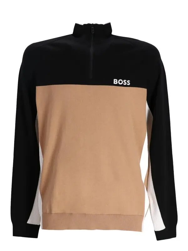 Hugo Boss Color Blocked Sweater - Black