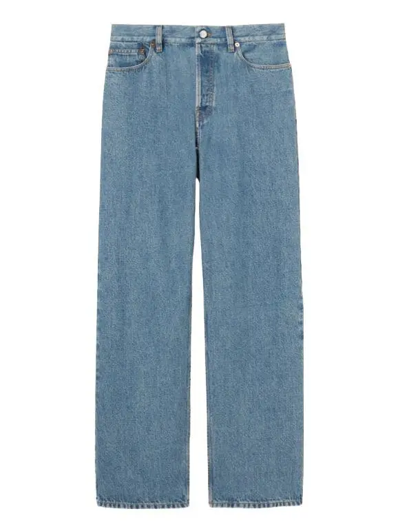 Gucci Loose Fit Denim Pants - Light Blue