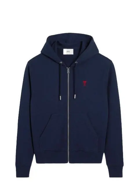 Ami De Coeur Zipped Hoodie - Night Blue