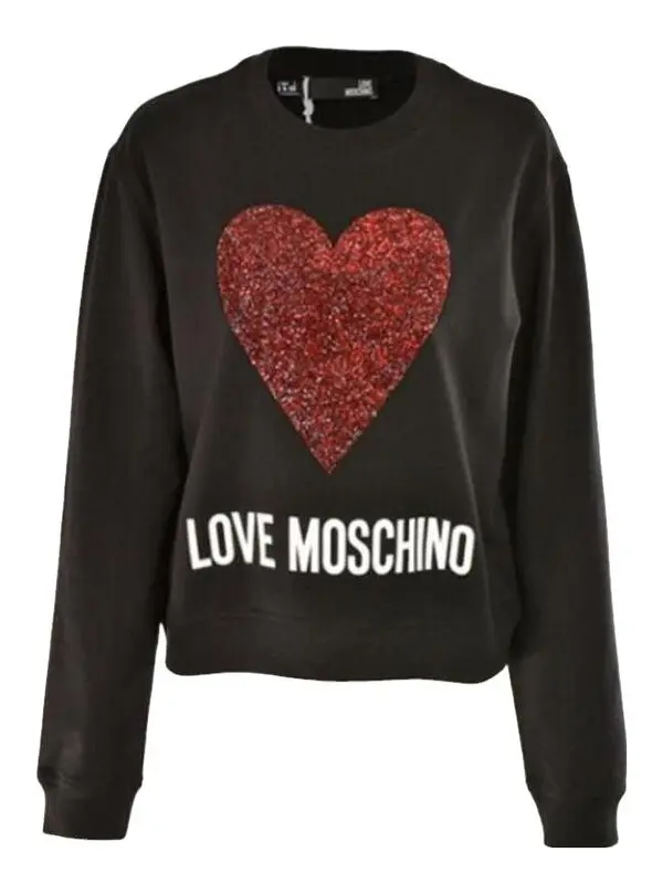 Moschino Embellished Heart Pullover - Black