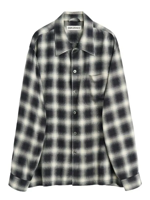 Our Legacy Reno Cowboy Check Shirt - Gray
