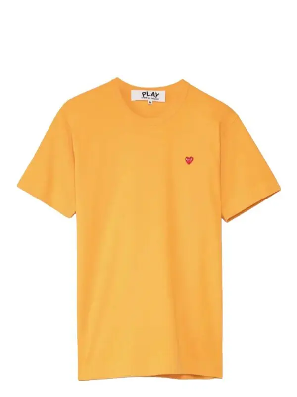 Play Comme Des Garcon Comme Des Garçons Play Logo Embroidered T-shirt - Orange