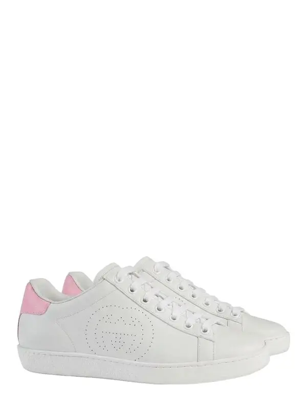 Gucci Ace Sneakers With Interlocking Pattern - White