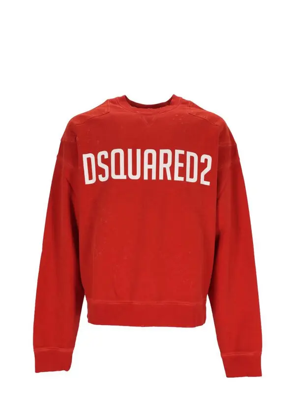 Dsquared2 Logo Printed Crewneck Sweatshirt - Red