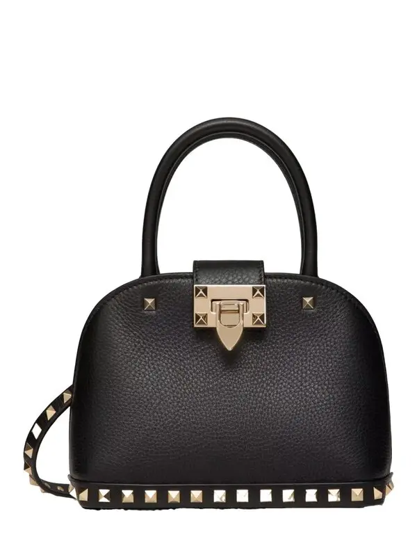 Valentino Garavani Rockstud Foldover Top Tote Bag - Black