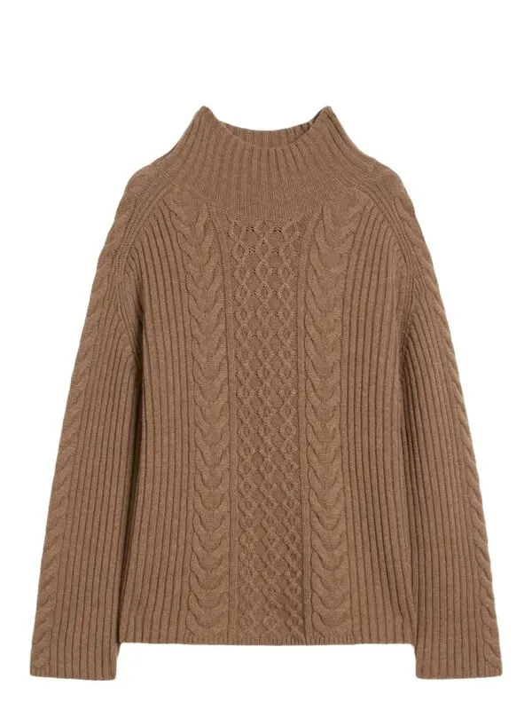 Max Mara Smmiele High-neck Jumper - Mud Color