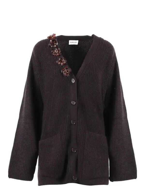 P.a.r.o.s.h Embellished Cardigan - Black