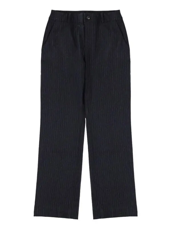 Paloma Wool Pinstriped Straight-leg Pants - Black