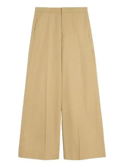 JIL SANDER Pleated Wide-leg Trousers - Dark Sand Color