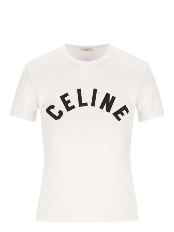 Celine Short-sleeved T-shirt With Round Neck - No