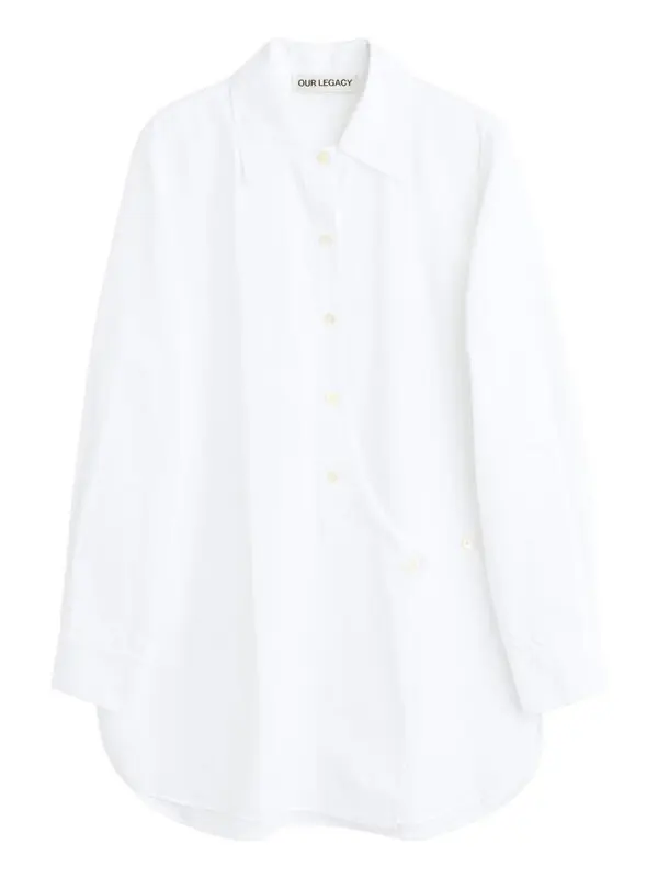 Our Legacy Asymmetric Wave Shirt - White