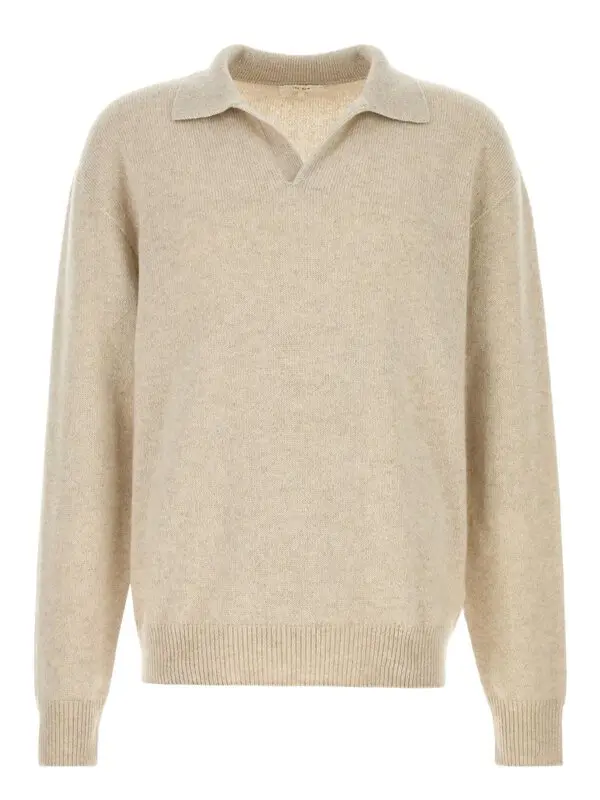 THE ROW Leach Mélange-effect V-neck Sweater - No