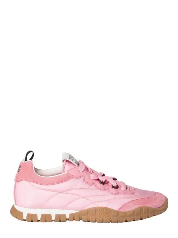 Miu Miu Tyre Lace-up Sneakers - Pink