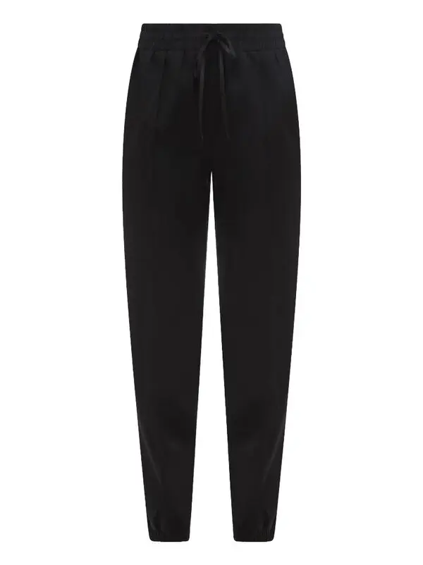 JIL SANDER High Waist Drawstring Track Pants - Black