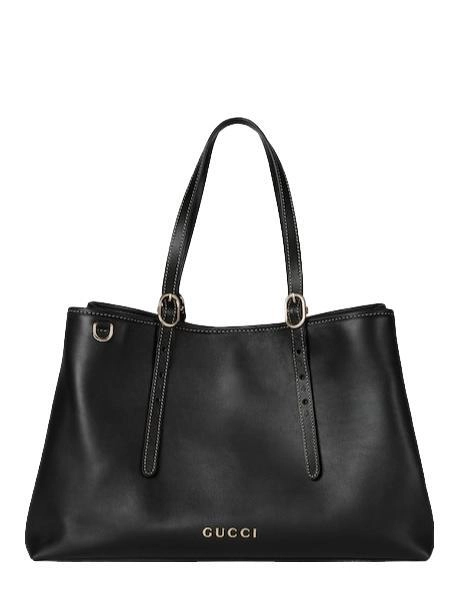 Gucci Gg Emblem Medium Tote Bag - Black