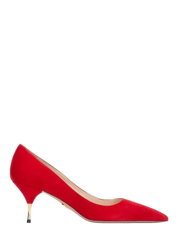 Prada Pointed High Heel Pumps - Red