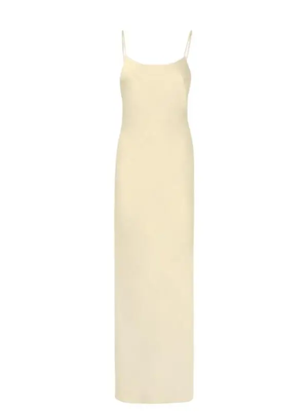 Andamane Ninfea Satin Slip Maxi Dress - Vanilla