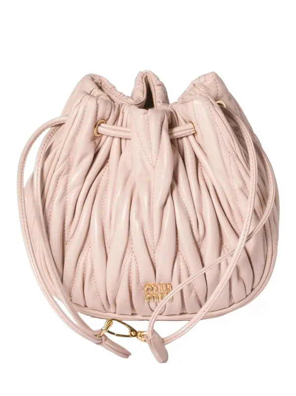 Miu Miu Matelassé Nappa Leather Pouch - Pink