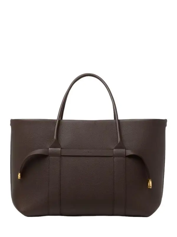 Loro Piana Large Ghiera Shopper - Dark Chocolate Locorice/sun Gold
