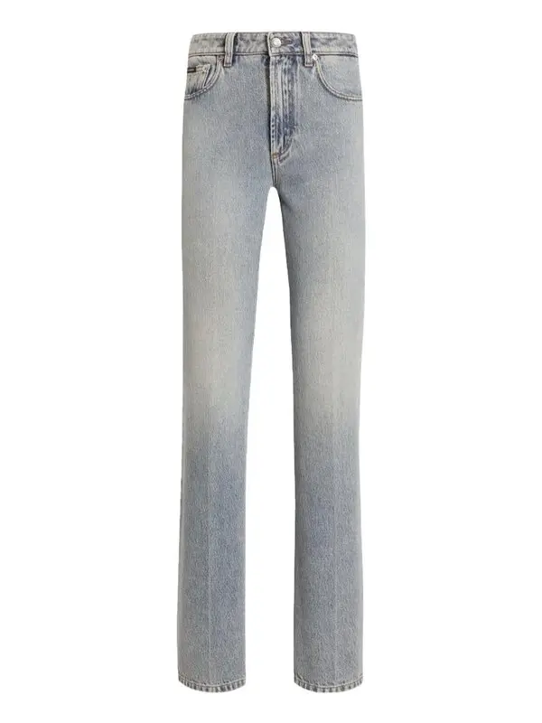 Dolce & Gabbana Logo Plaque Jeans - Denim Blue